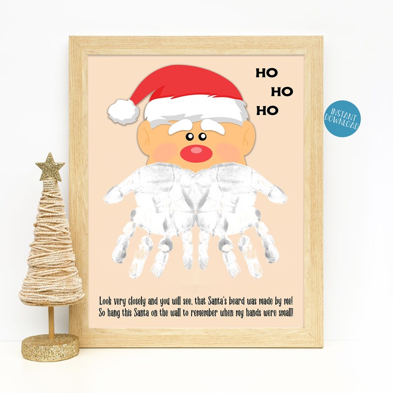 Santa Handprint - Etsy