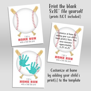 Baseball Dad Gift, Handprint Art Project for Kids, Handprint Keepsake ...
