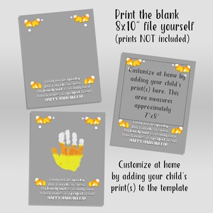 Candy Corn Handprint Art Project for Kids, Halloween Poem Keepsake ...