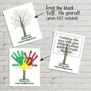 Family Handprint Wall Art, Gift for Dad, Gift for Mom, Handprint Tree ...