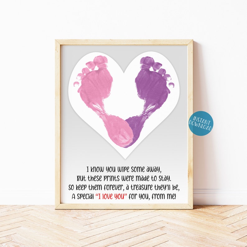 Valentine's Day Handprint Poem Fingerprint Heart - Etsy