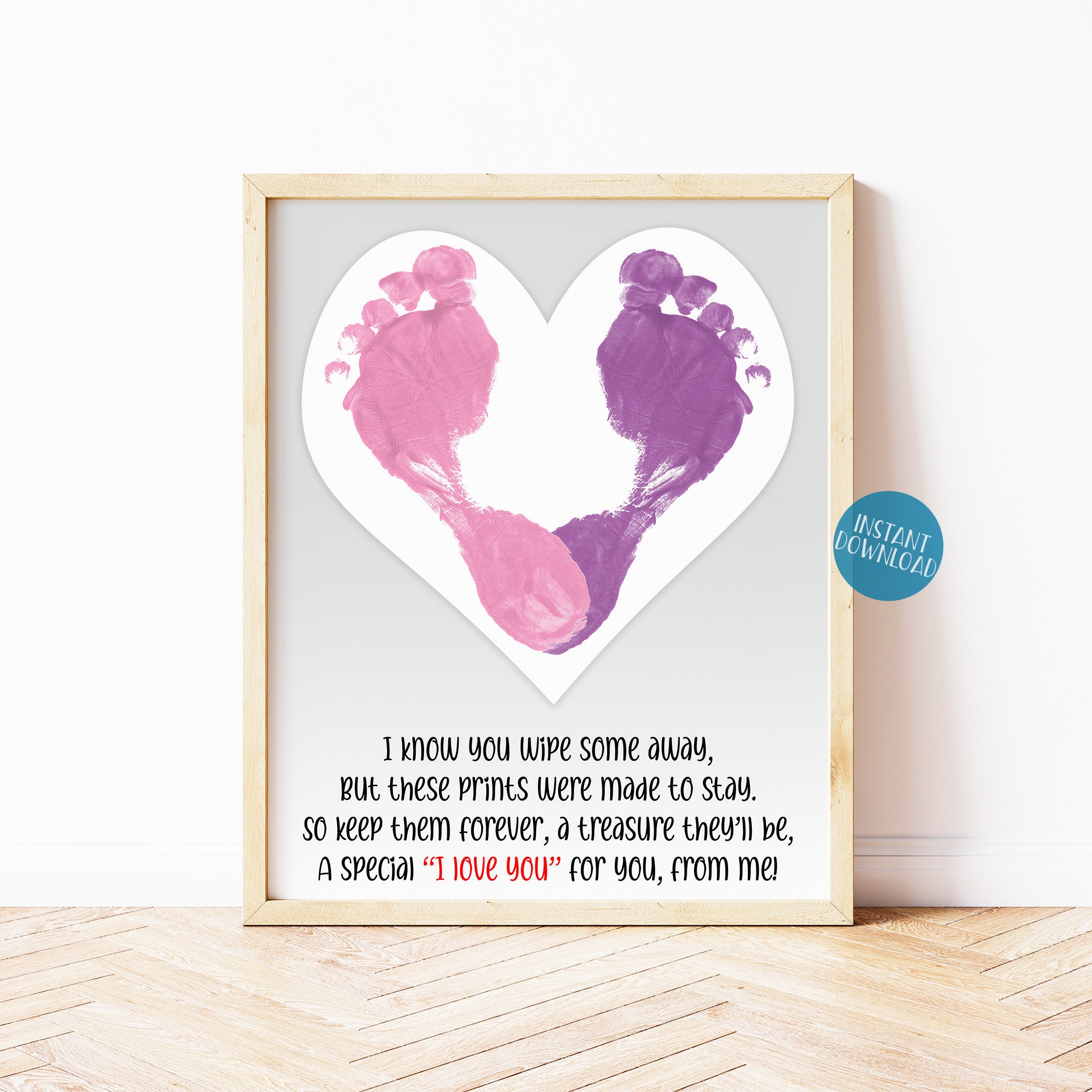 Valentine's Day Handprint Poem, Fingerprint Heart Keepsake, Printable ...