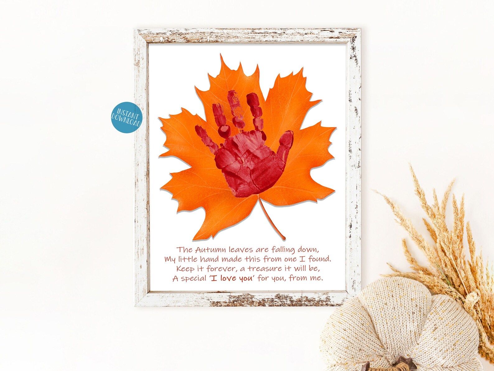 Autumn Handprint Art Preschool Activities for Fall Toddler - Etsy