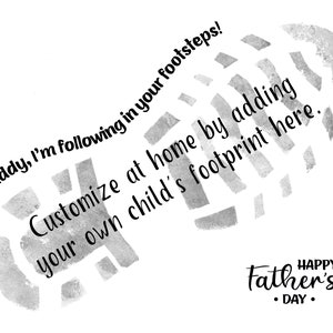 Father's Day Boot Footprint Art Project for Kids, Daddy I'm Following ...