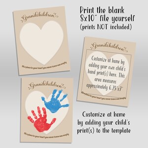 Handprint Art Grandparents Gift, Grandparents Day Craft, Footprint Art ...