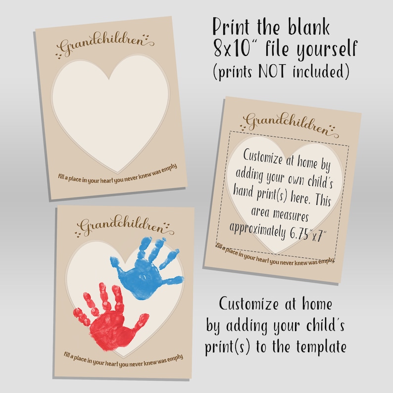 Handprint Art Grandparents Gift Grandparents Day Craft - Etsy