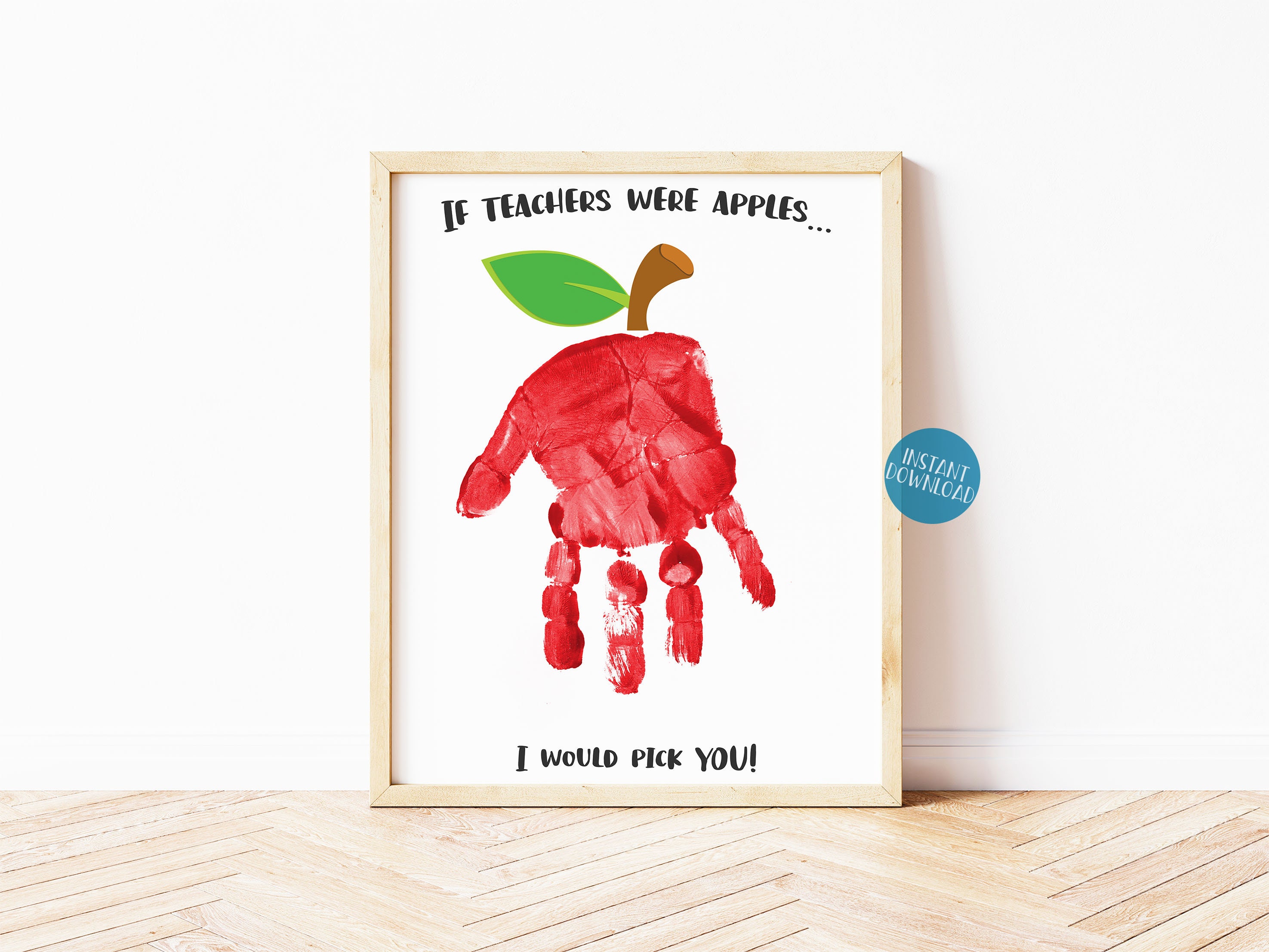 Teacher Appreciation Apple Handprint Art Teacher Gift From - Etsy