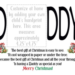 Christmas Handprint Art for Daddy, Handprint Craft for Toddlers ...