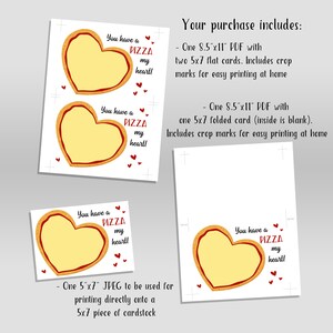 Pizza My Heart Printable Valentine's Day Card, Fingerprint Craft for ...