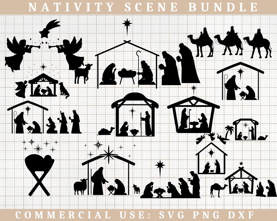 Krippe SVG, Krippen SVG, Krippen svg, Krippensammlung PNG, Heilige ...