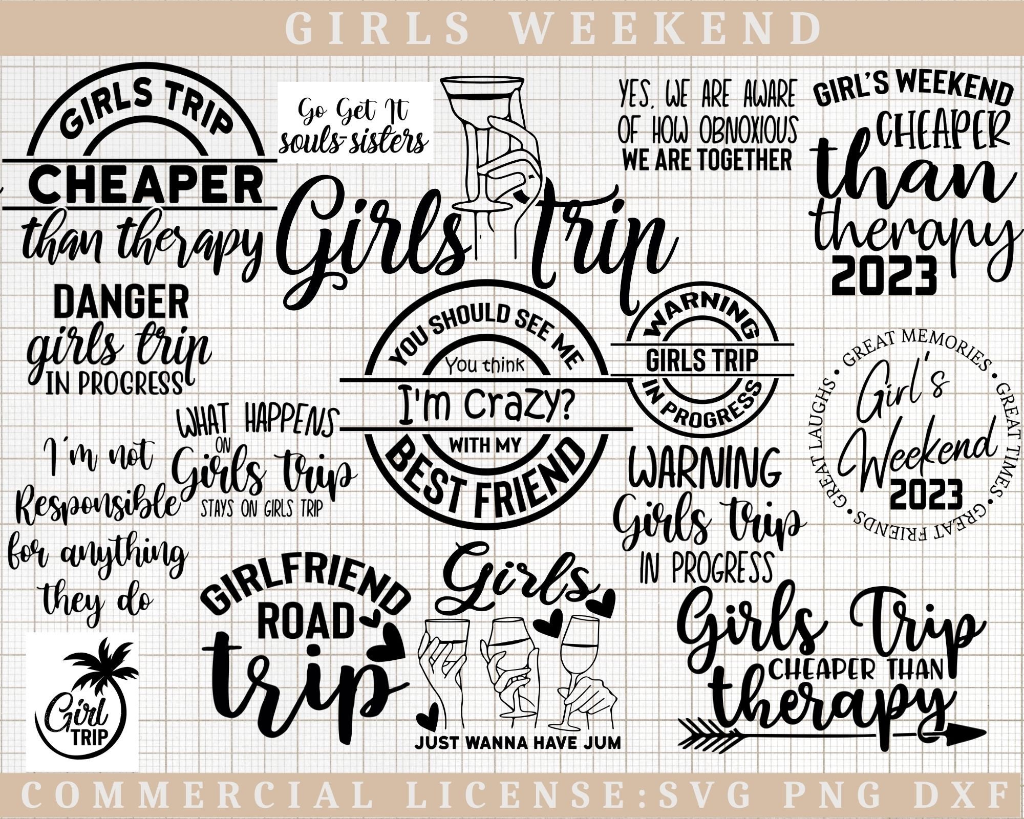 GIRLS WEEKEND SVG Girls Trip Shirts Svg Girls Trip Svg - Etsy Canada