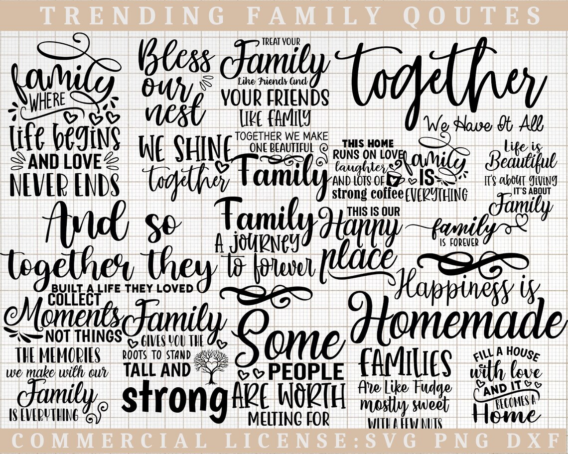 Farmhouse Family Quotes Svgrustic Family Sayings Svgcountry - Etsy