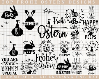 German Frohe Ostern Svg - Etsy