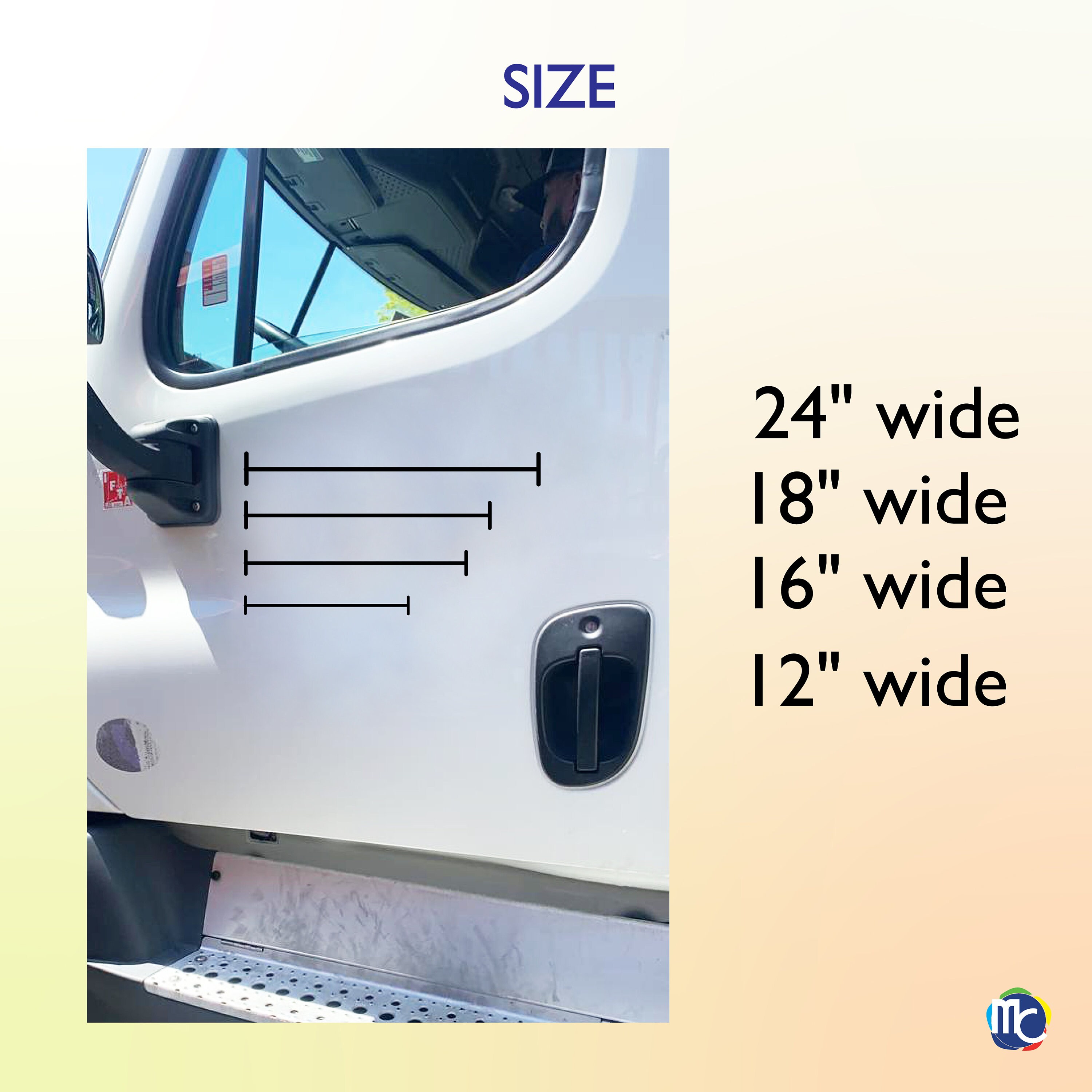 Truck Trailer Decal Sticker DOT MC Number Company Name Set of 2 - Etsy