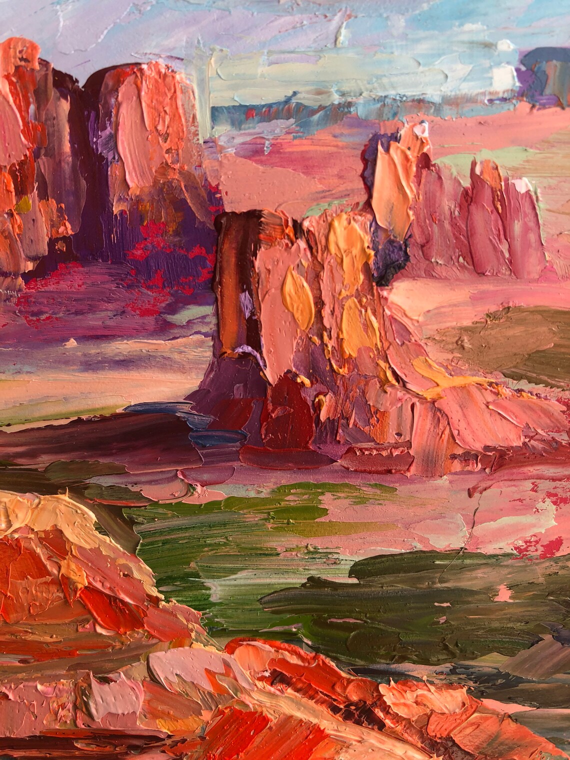 Arizona Landscape Painting Original Artwork Grand Canyon Art - Etsy