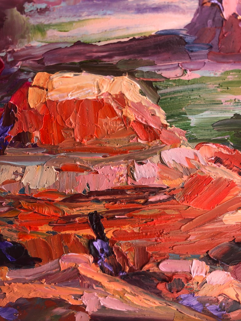 Arizona Landscape Painting Original Artwork Grand Canyon Art - Etsy