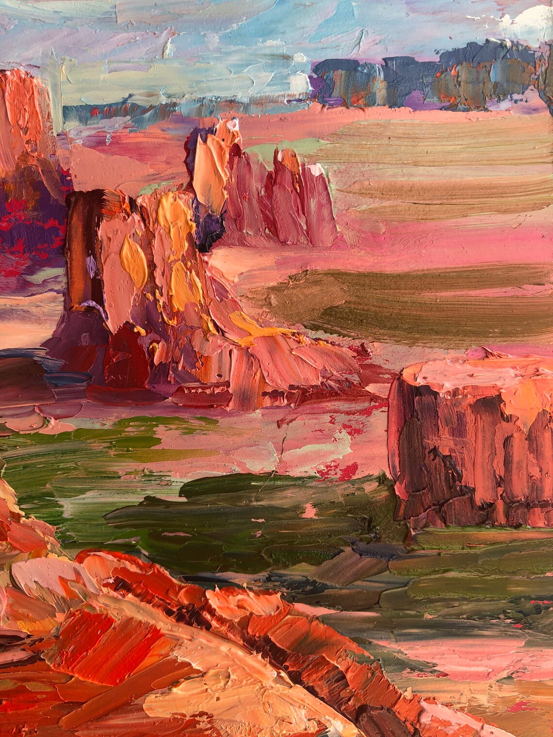 Arizona Landscape Painting Original Artwork Grand Canyon Art - Etsy