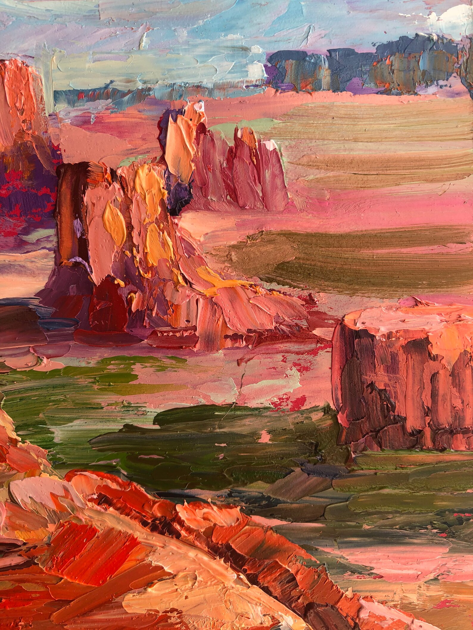 Arizona Landscape Painting Original Artwork Grand Canyon Art Monumental ...