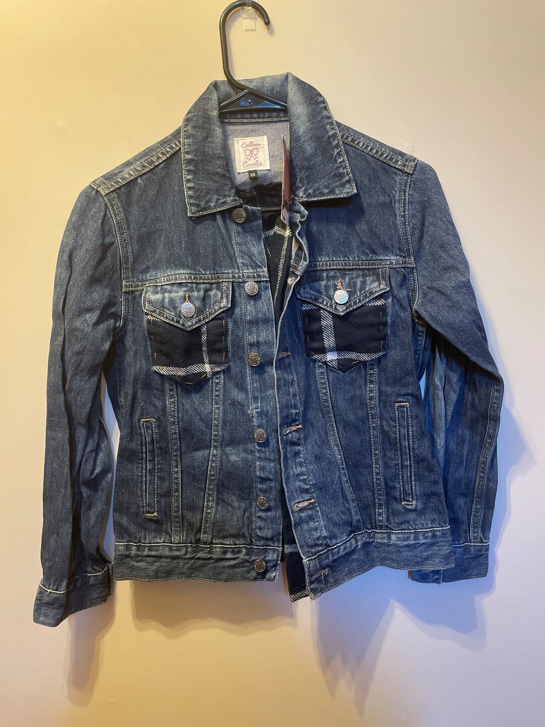 Paid Upcycled Denim Jacket - Etsy