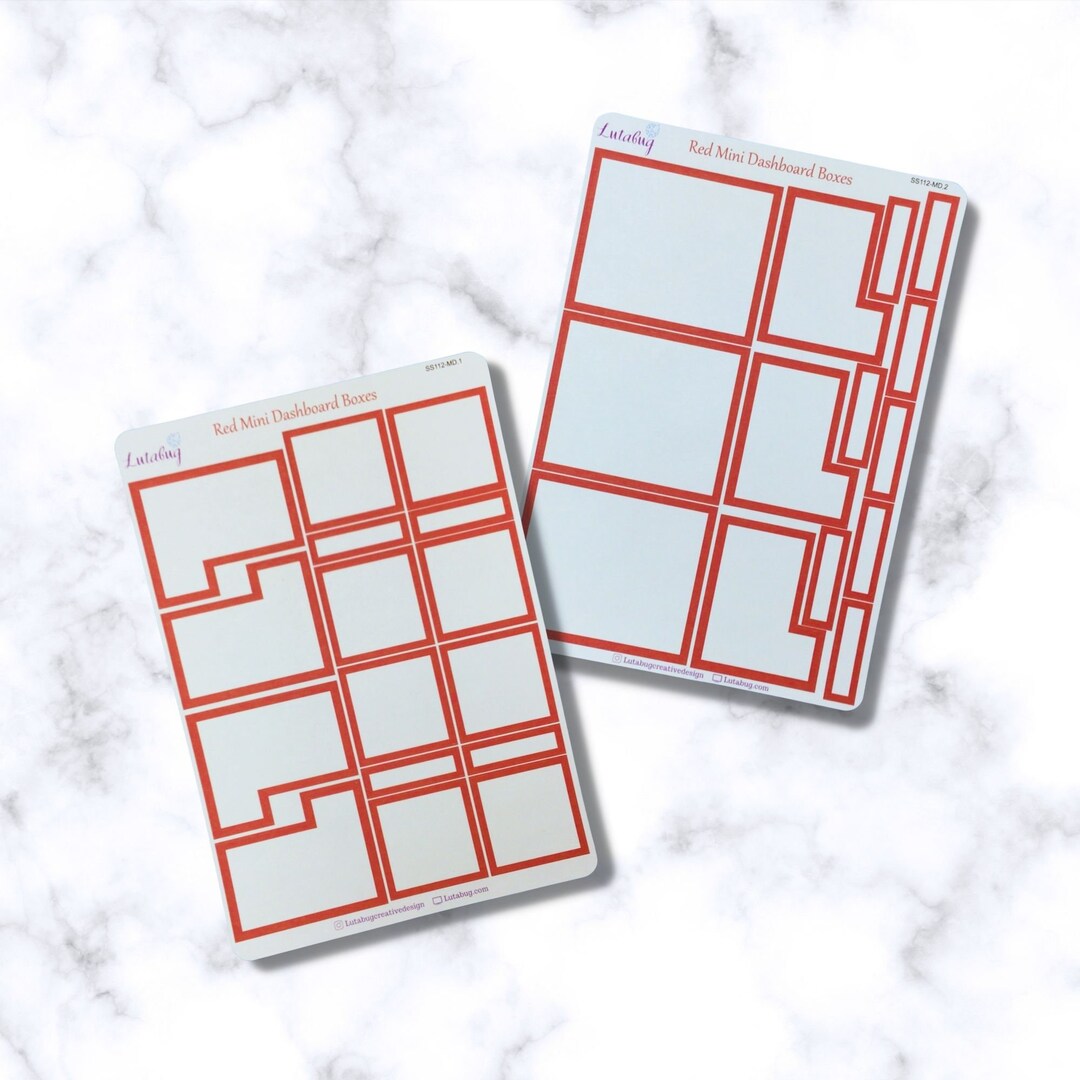 Orange Mini Dashboard Planner Box Stickers - Etsy