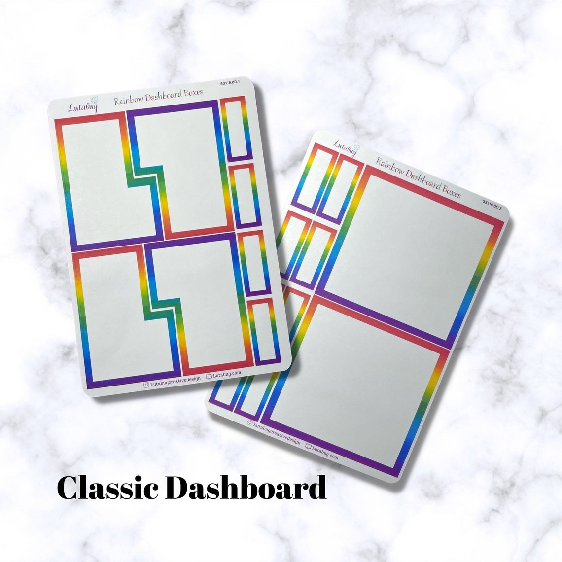 Rainbow Dashboard Planner Box Stickers - Etsy