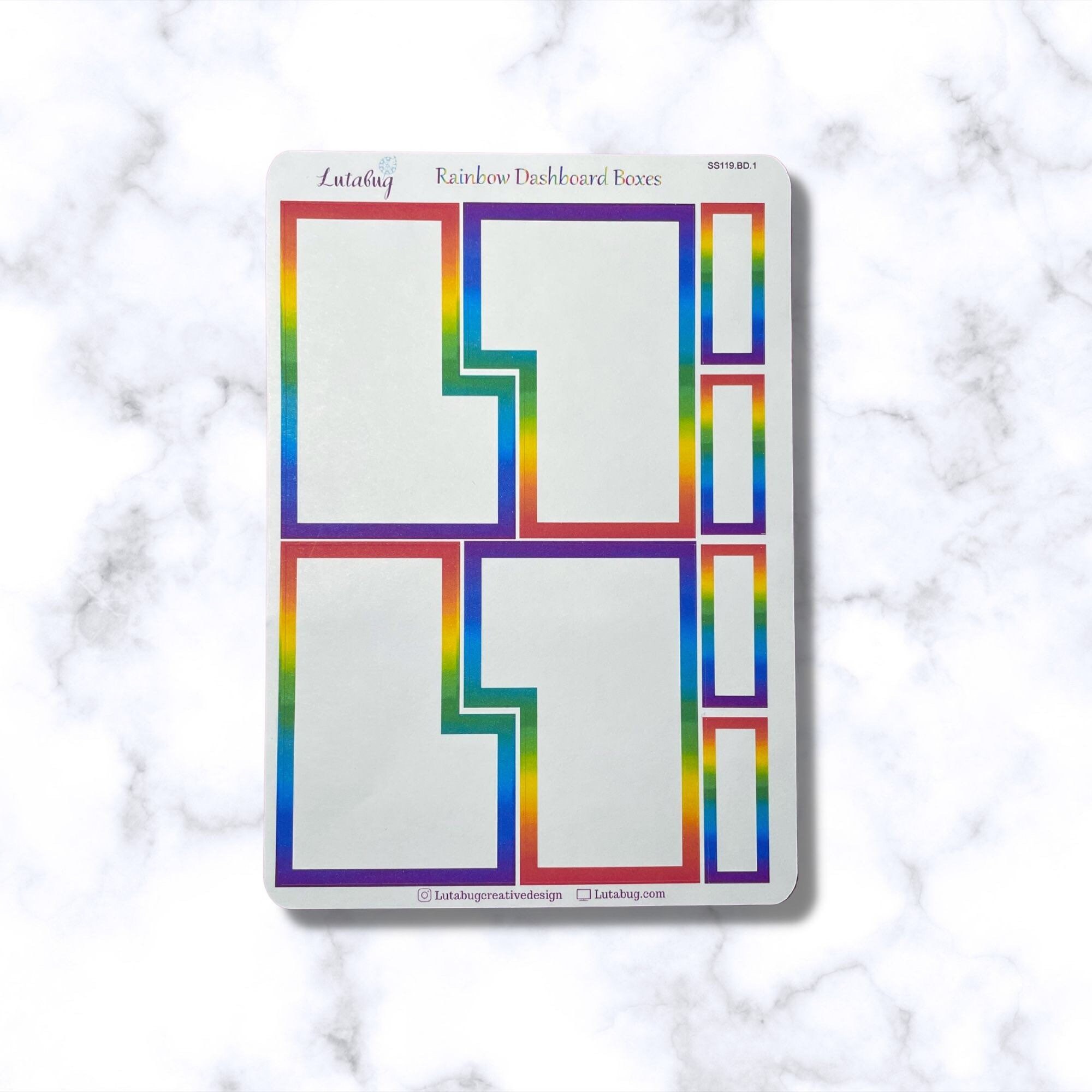 Rainbow Dashboard Planner Box Stickers - Etsy
