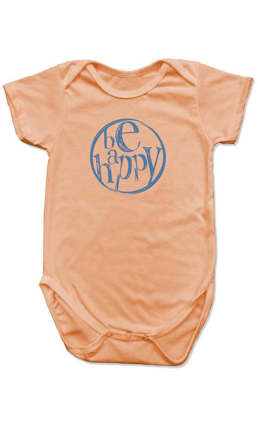 Be Happy Imprinted on Made in USA Organic Cotton Infant Snappie - Etsy