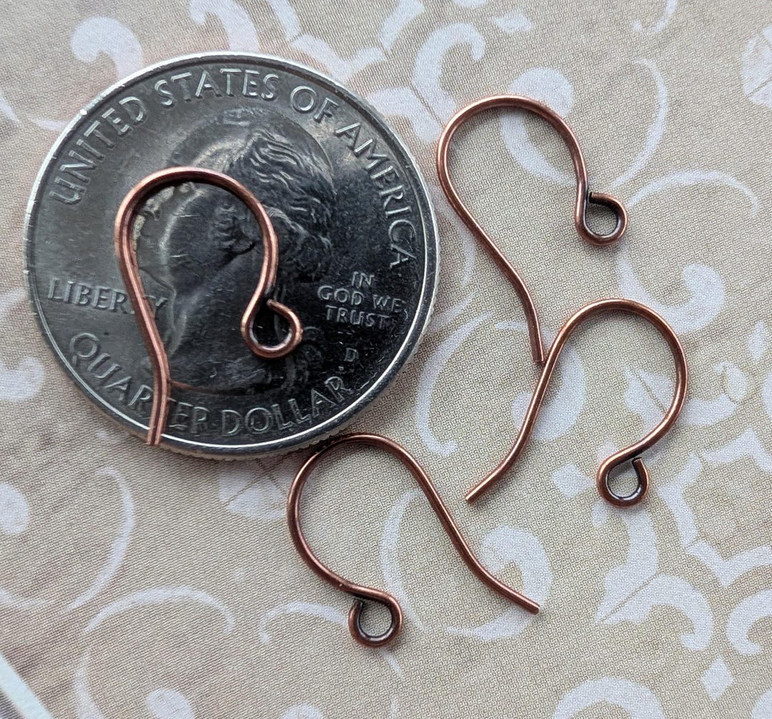 Antique Copper Ear Wires - Earring Hooks - French Hook - Fish Hook ...