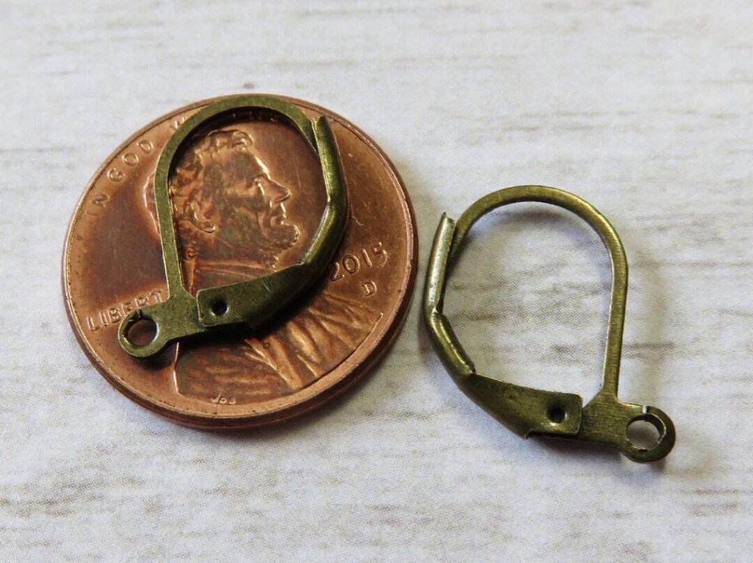 Antique Brass Plate Plate Lever Back Ear Wires - Item M50-4 - Etsy
