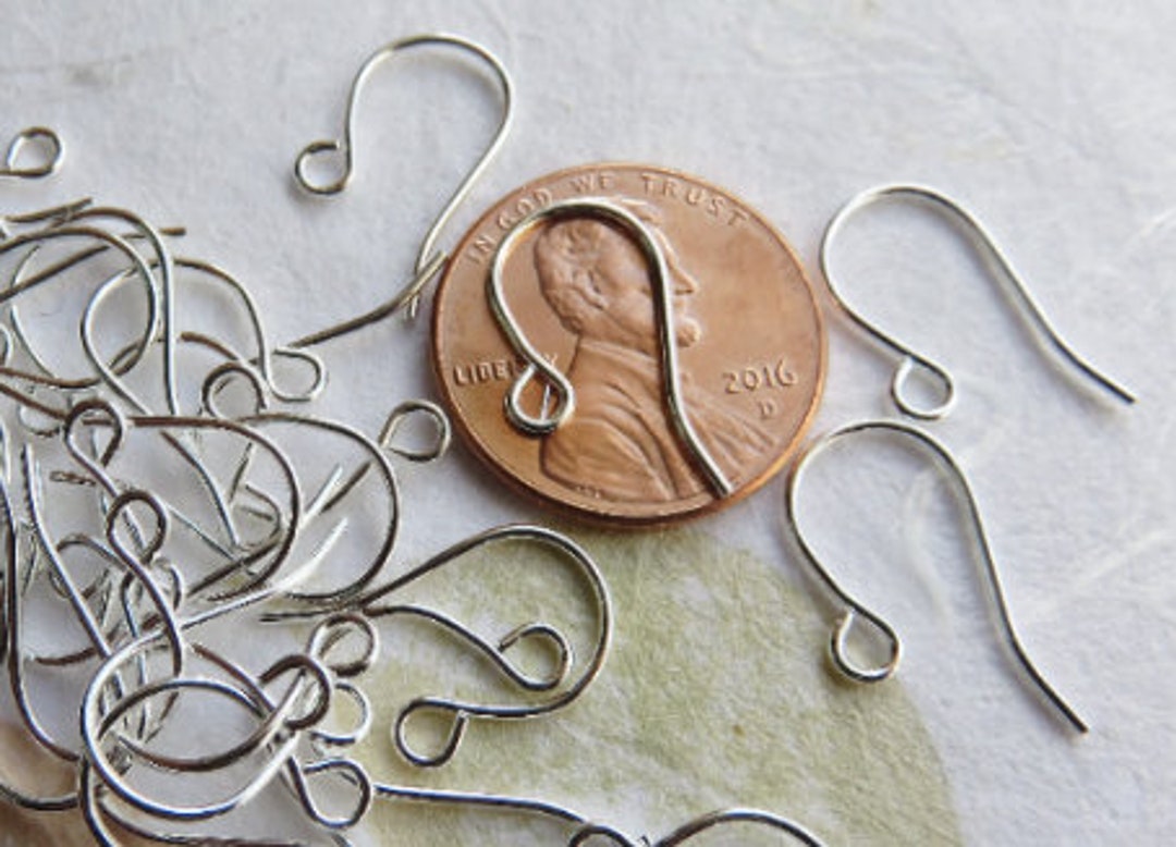 Silver Plate Ear Wires - Earring Hooks - French Hook - Fish Hook - Item ...