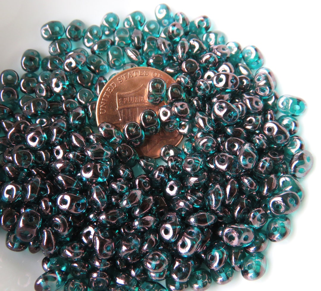 Transparent Emerald Green Vega, Superduo 2 Hole Seed Beads, 10 Grams ...