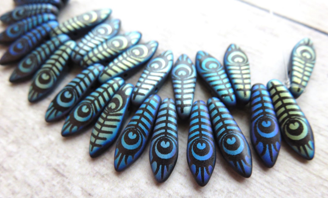 Jet Black Matte Opaque Glass With Rainbow Etched Peacock Feather Laser ...