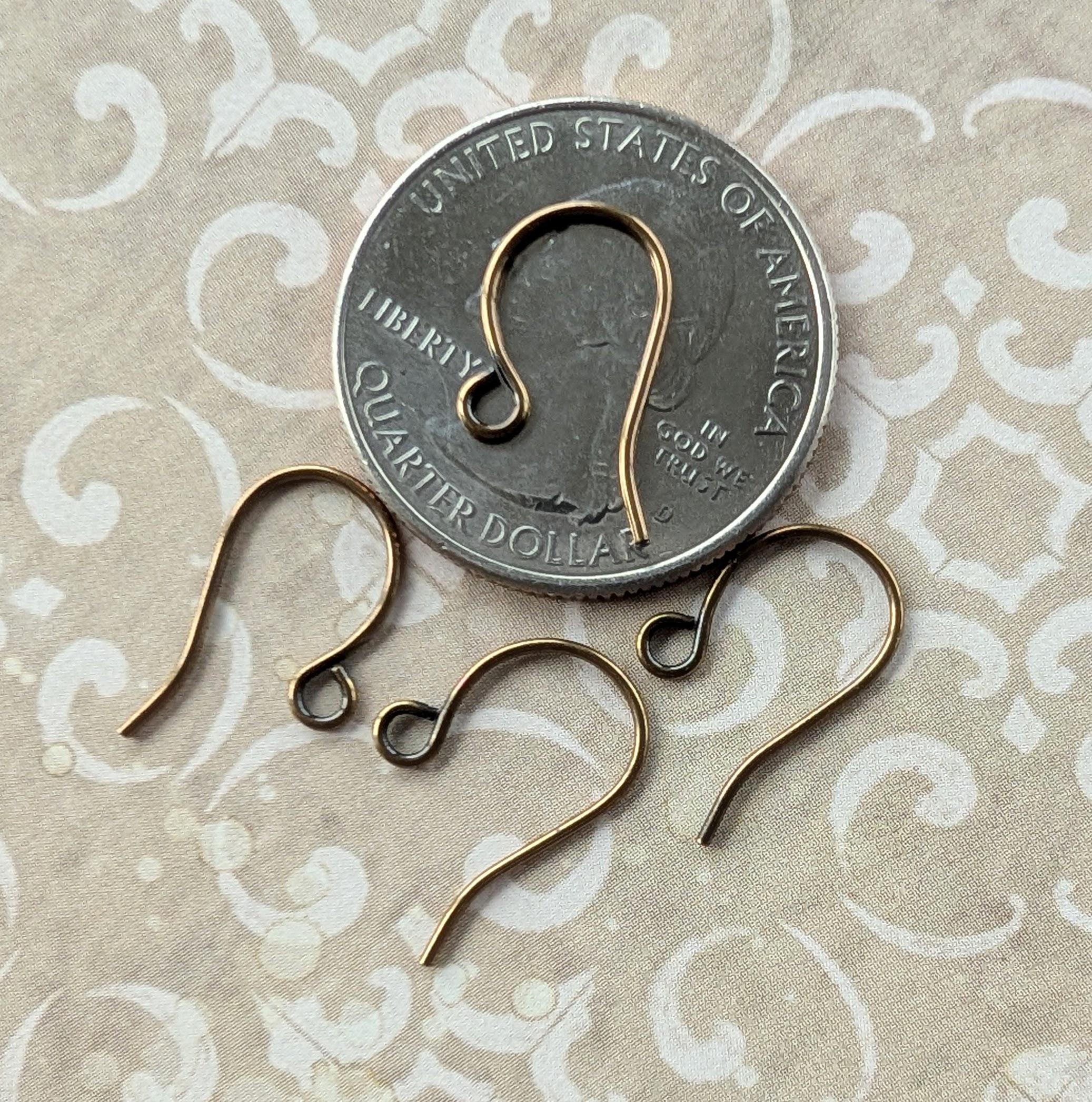 Antique Brass Ear Wires - Earring Hooks - French Hook - Fish Hook ...