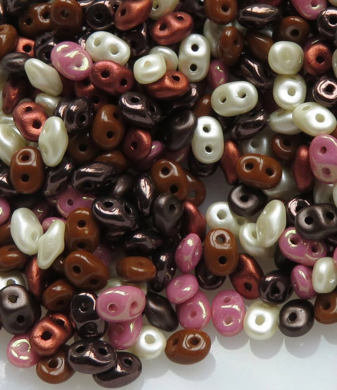 Jasper Colors Mix Glass, Superduo 2 Hole Seed Beads, 10 Grams Item TH50 ...