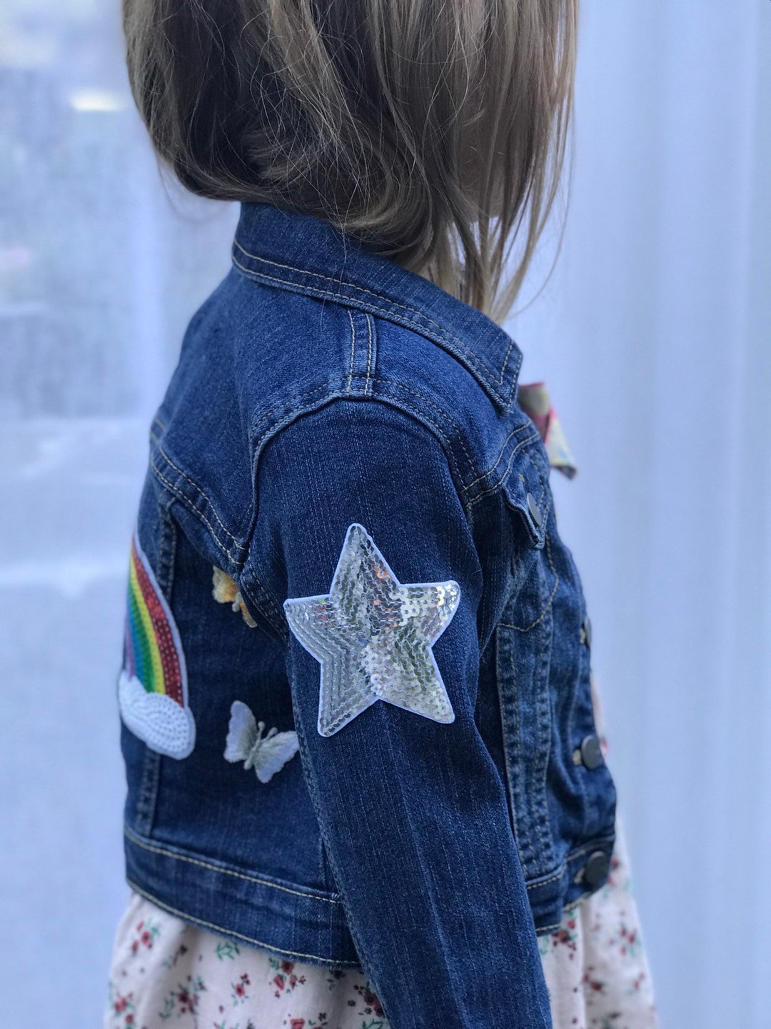 Girls Embellished Denim Jacket - Etsy