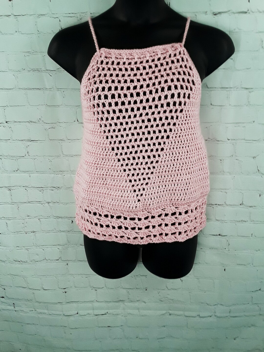 Cute Light Pink Plus Size Summer Crop Top Handmade by Celebrated ...