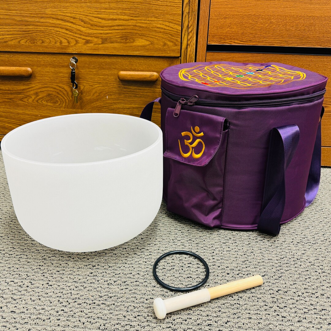 432hz 14 Inch C Note Crystal Singing Bowl Meditation Bowls With a ...