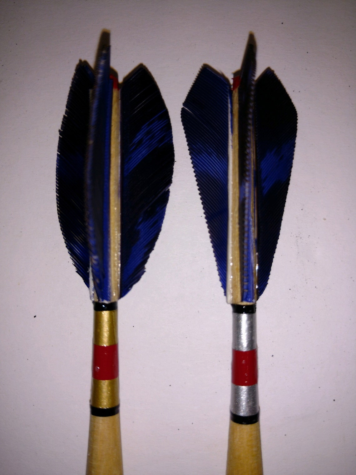 Belgian Darts Set Royal Purple Natural-barred Genuine Turkey Feathers ...