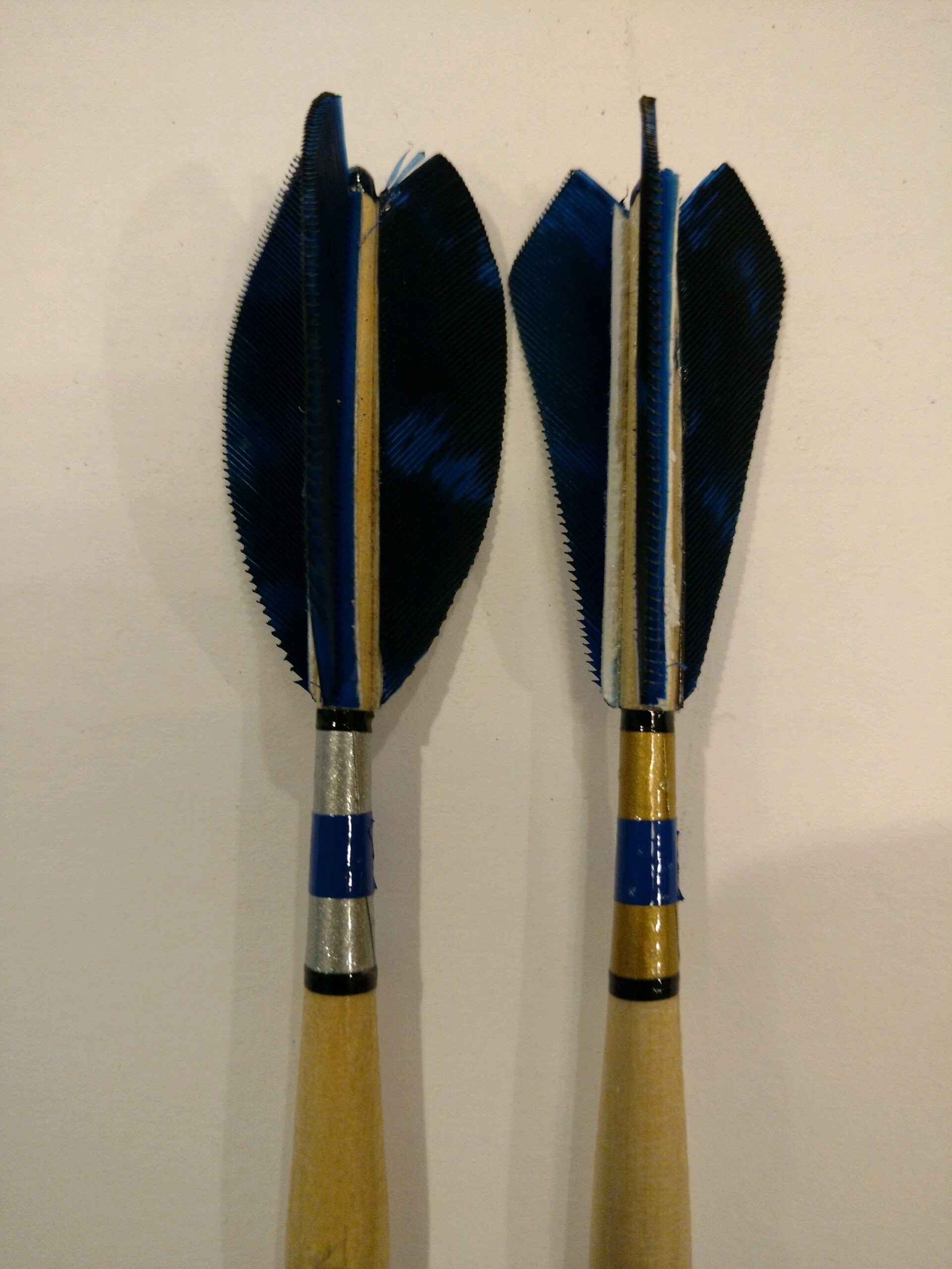 Belgian Darts Set(4) Royal Blue Natural-barred Genuine Feathers - Etsy