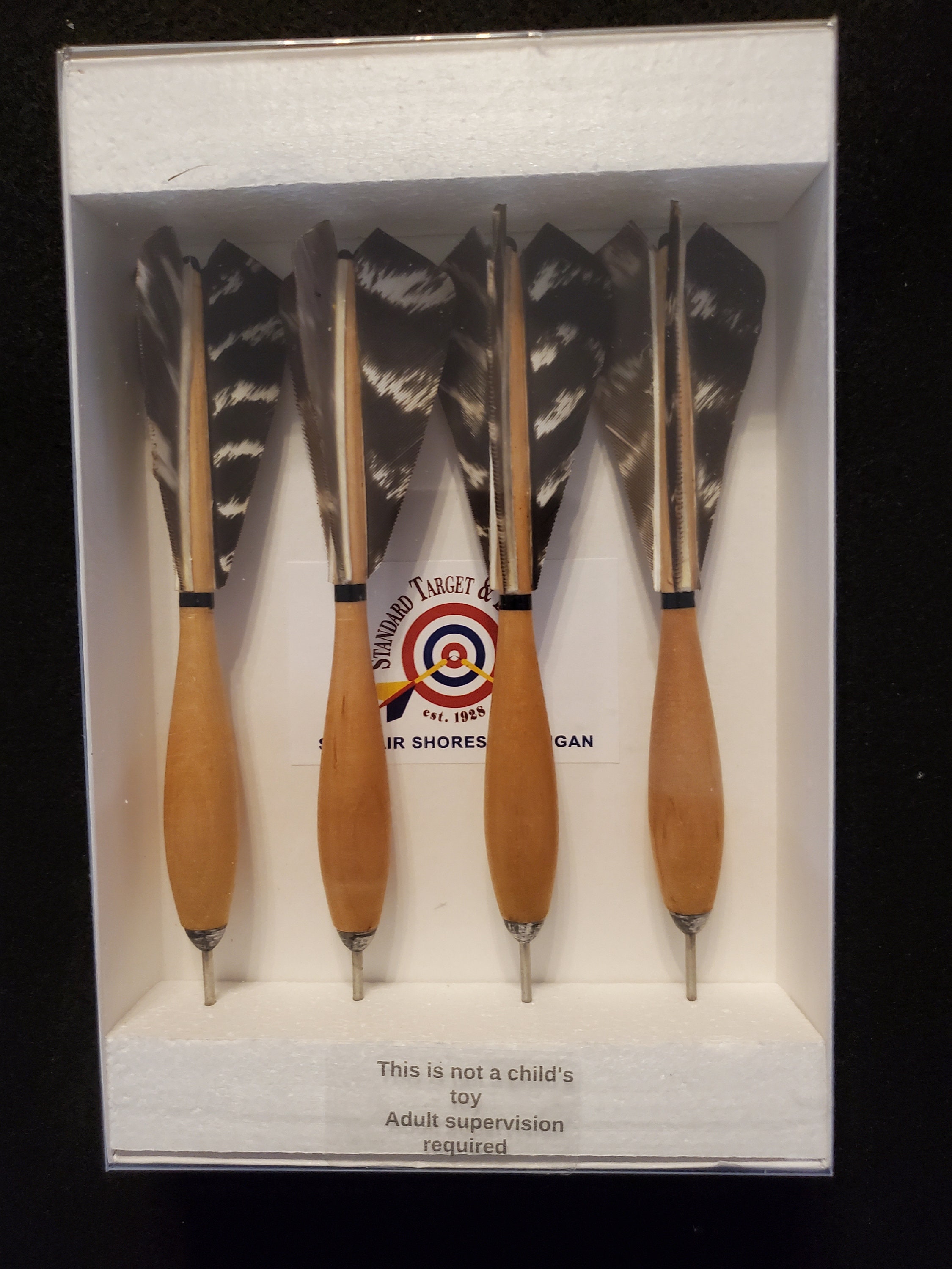Wood Dartball Darts Large No.2 Genuine Turkey Feathers - Etsy