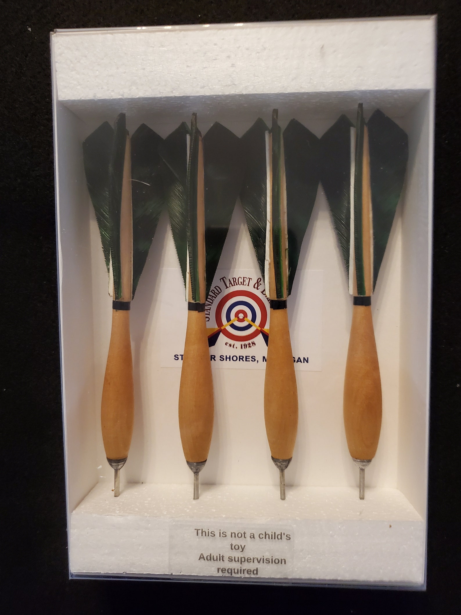 Wood Dartball Darts Large No. 2 Genuine Turkey Feathers - Etsy
