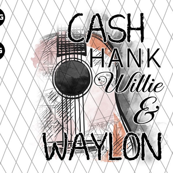 Cash hank willie waylon png - Etsy México