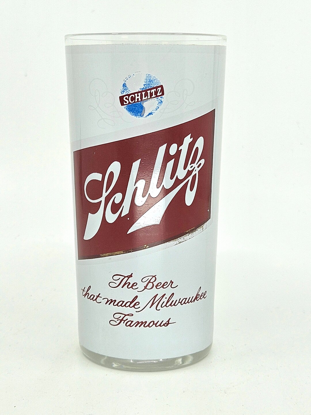 Vintage Schlitz Beer Logo Glass - Etsy