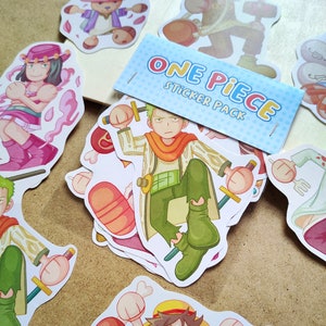 One Piece Sticker Pack Anime Sticker Set Luffy Zoro Nami - Etsy