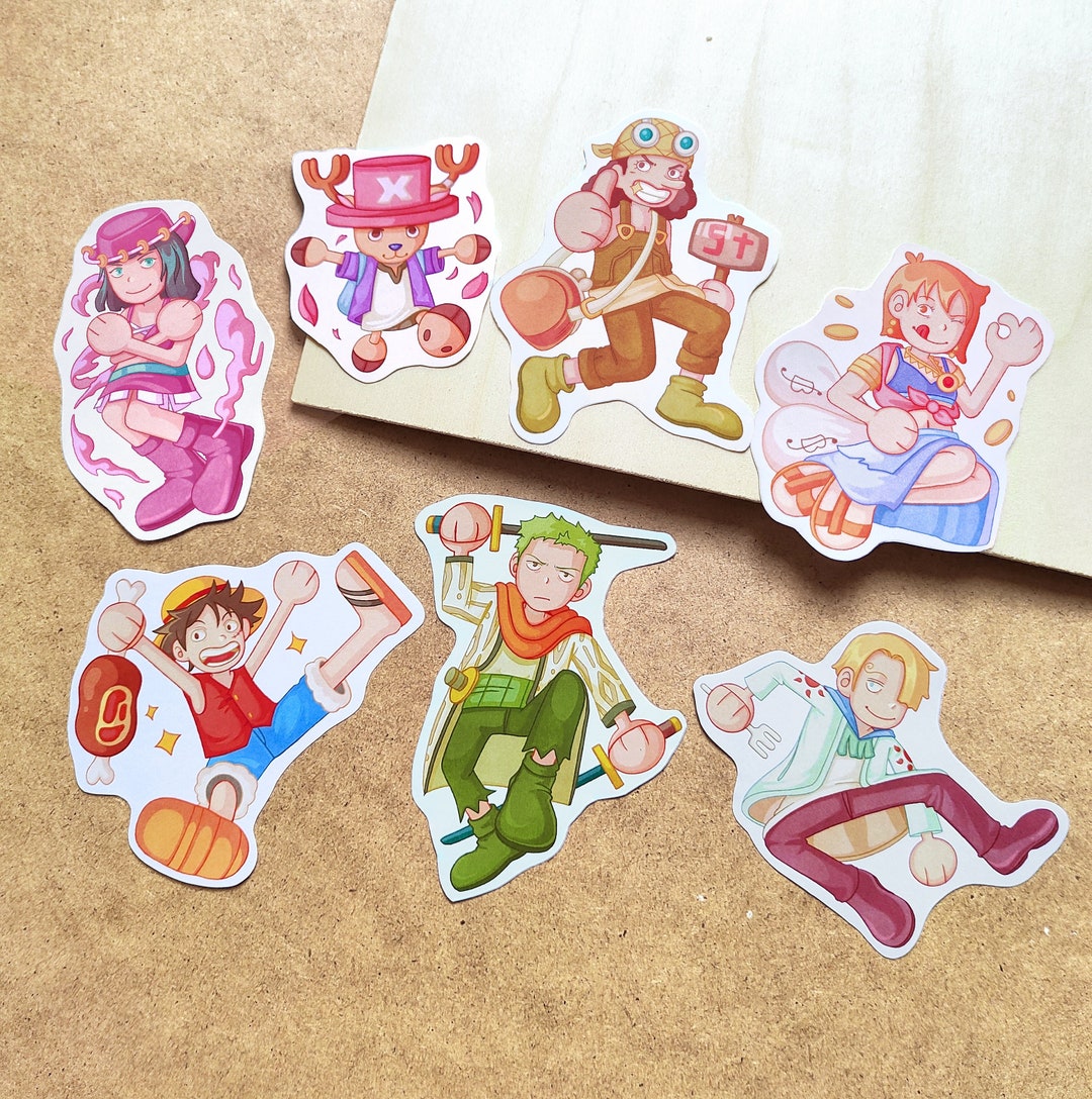 One Piece Sticker Pack Anime Sticker Set Luffy Zoro Nami - Etsy