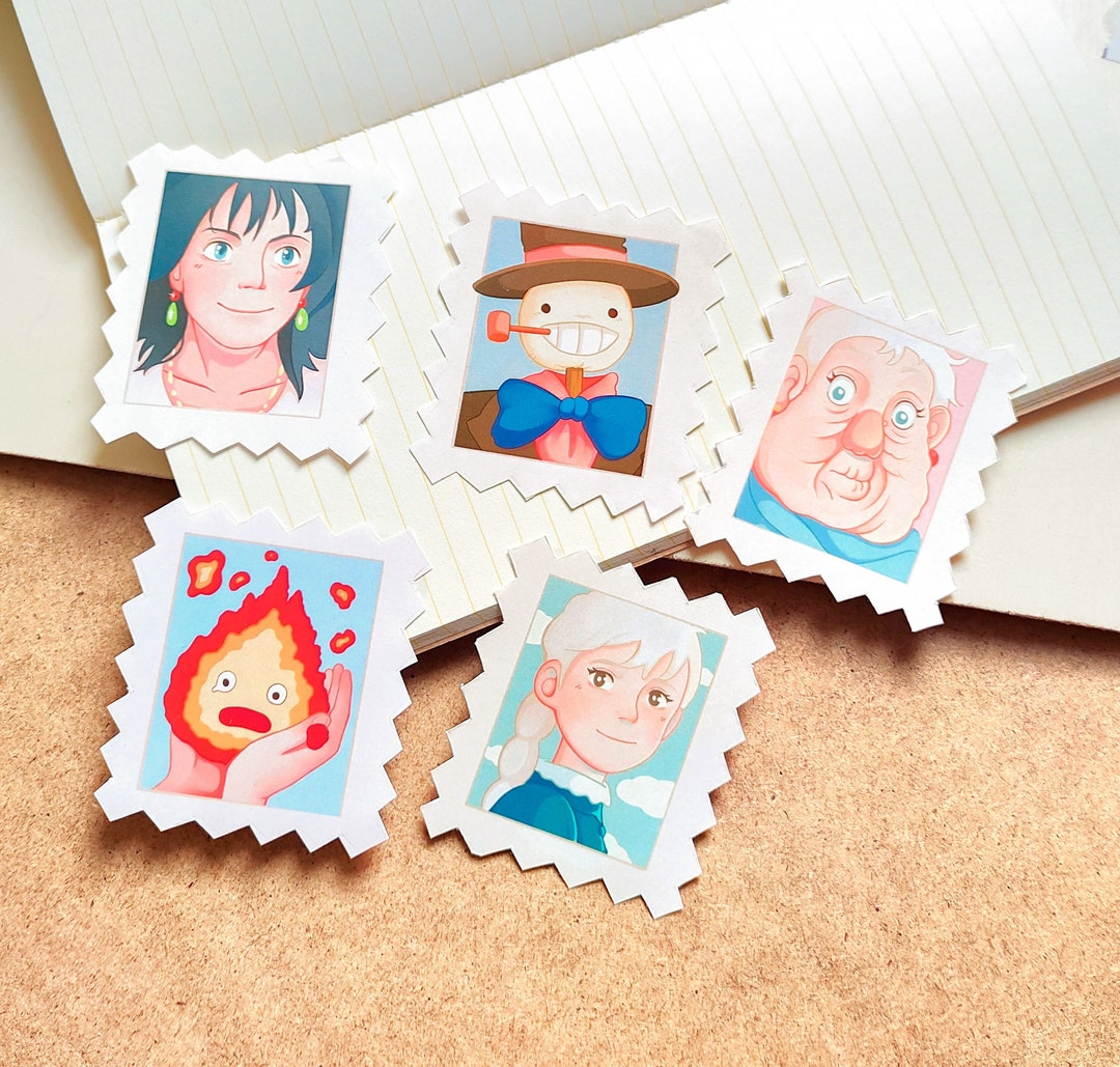 Howl's moving castle sticker pack, ghibli inspired stickers stamps ...