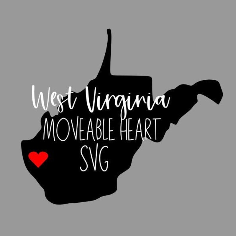 West Virginia Heart - Etsy