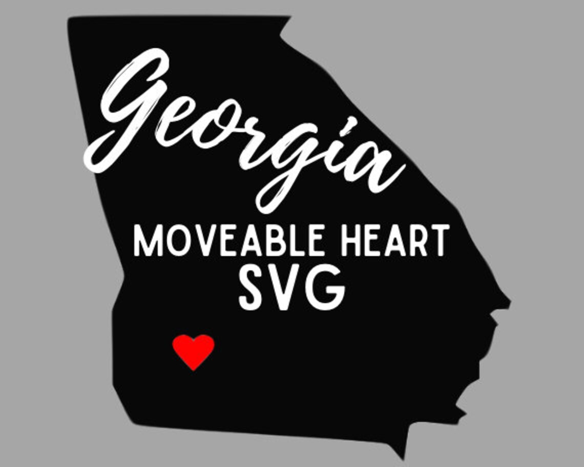 Georgia SVG File - Georgia Moveable Heart SVG - State File. DIGITIAL ...