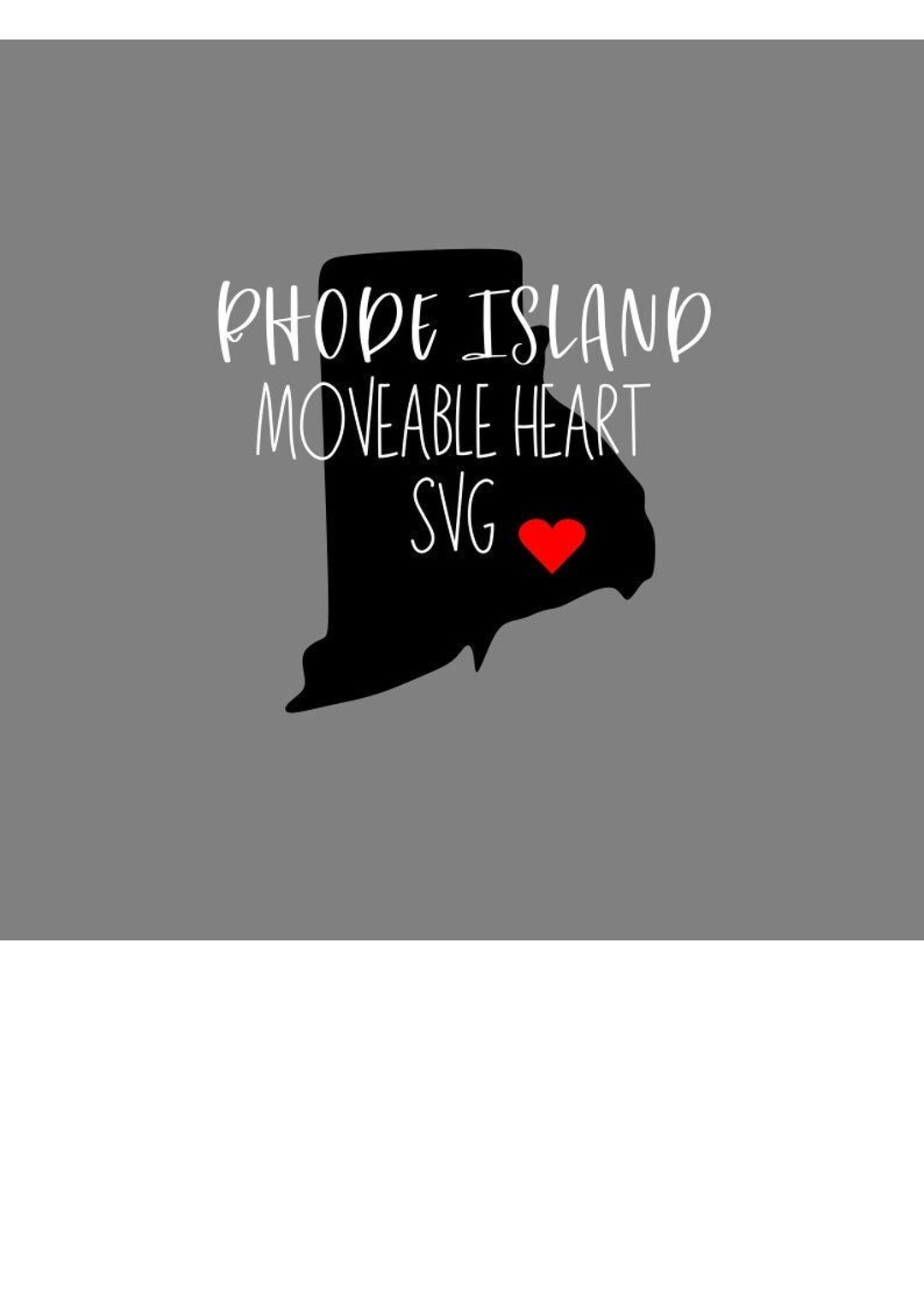 Rhode Island State SVG File - Rhode Island Moveable Heart SVG - State ...
