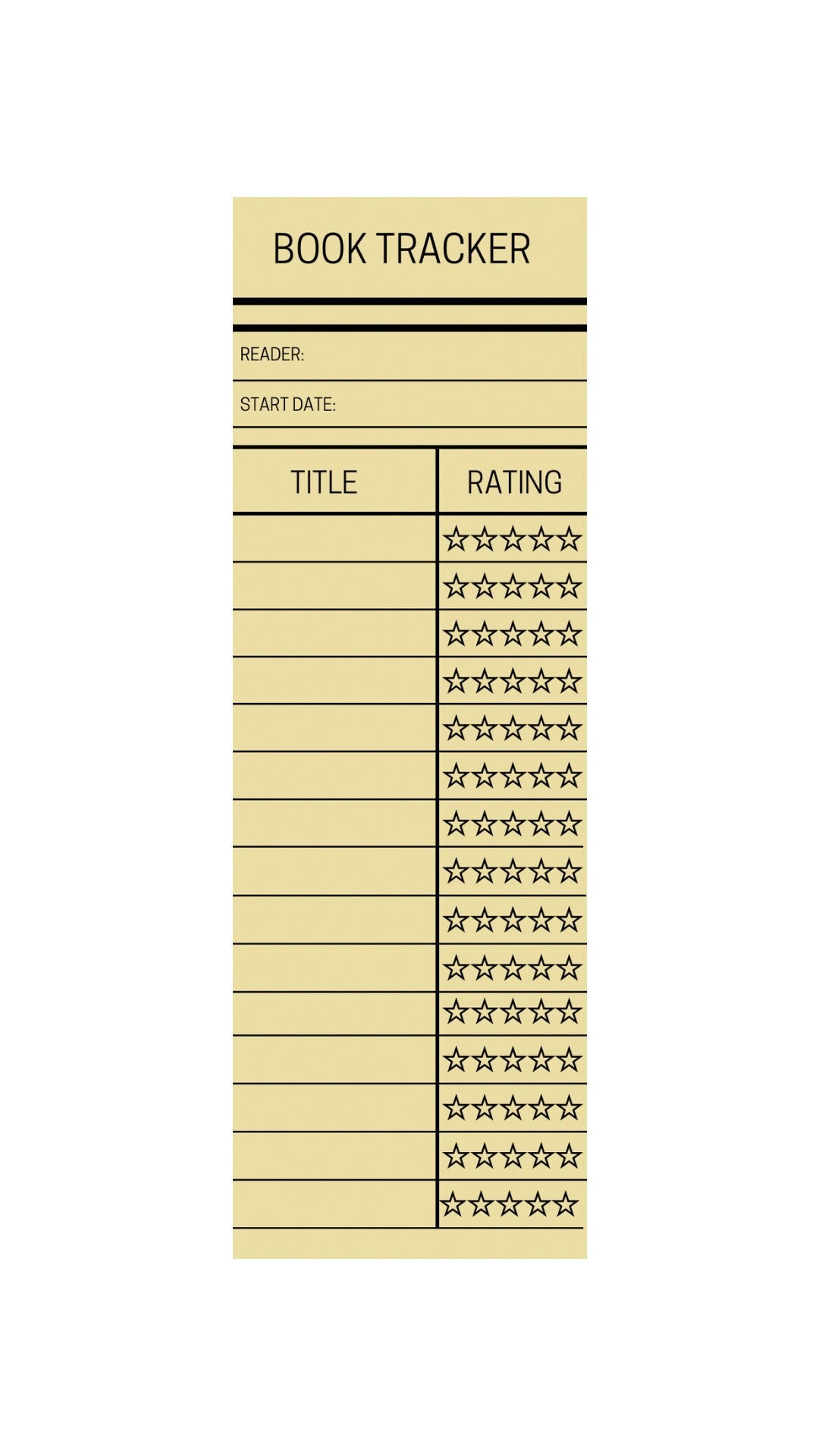 Faux Library Card Bookmark - Etsy